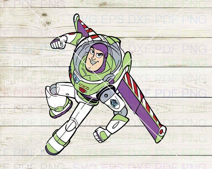Buzz_lightyear_toy_story Svg Outline Dxf Eps Pdf Png, Cricut, Cutting ...