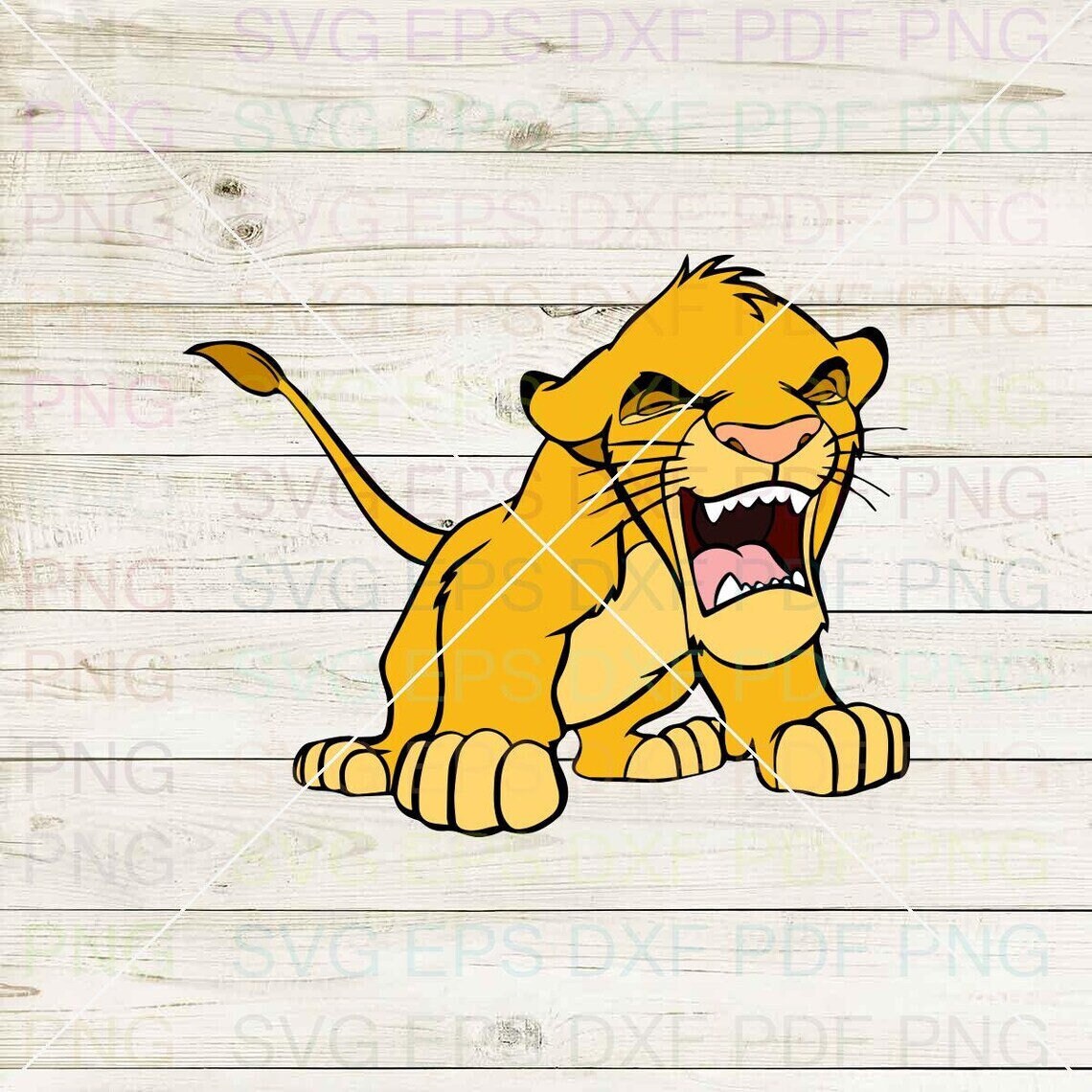 Simba_the_lion_king_002 Svg Dxf Eps Pdf Png, Cricut, Cutting File ...