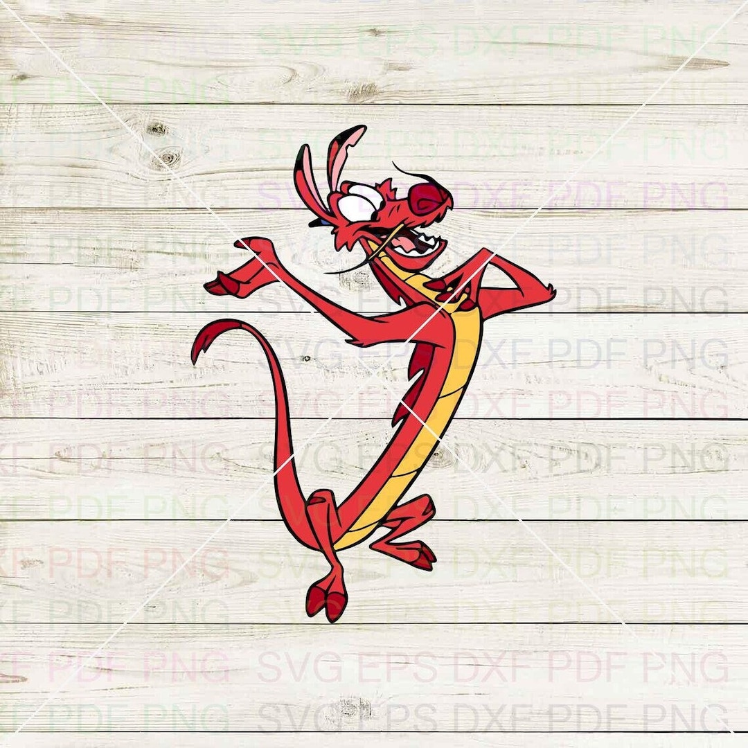 Mushu_mulan_009 Svg Dxf Eps Pdf Png, Cricut, Cutting File, Vector ...