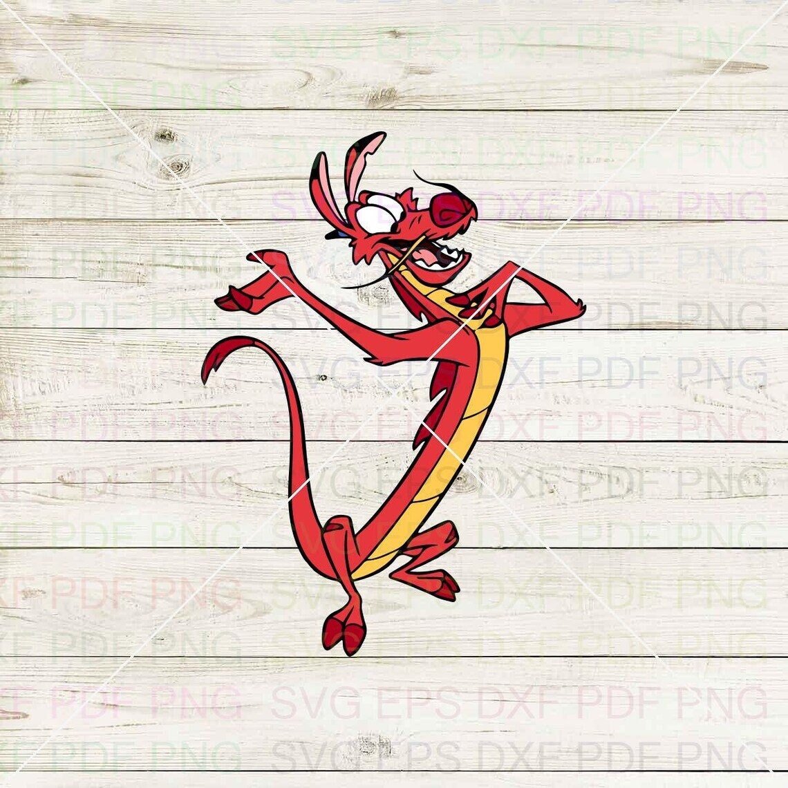 Mushu_mulan_009 Svg Dxf Eps Pdf Png, Cricut, Cutting File, Vector ...