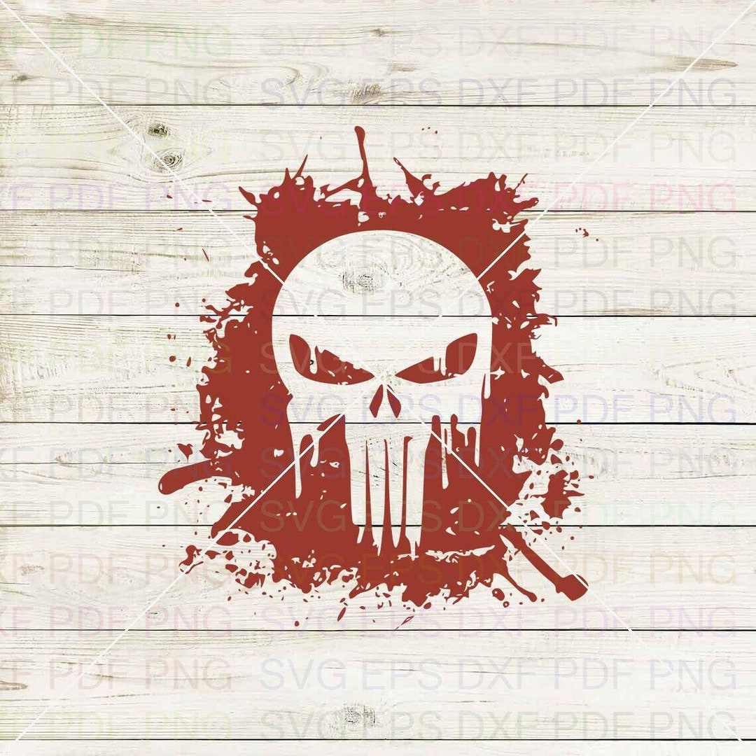 Punisher_silhouette_032 Svg Dxf Eps Pdf Png, Cricut, Cutting File ...