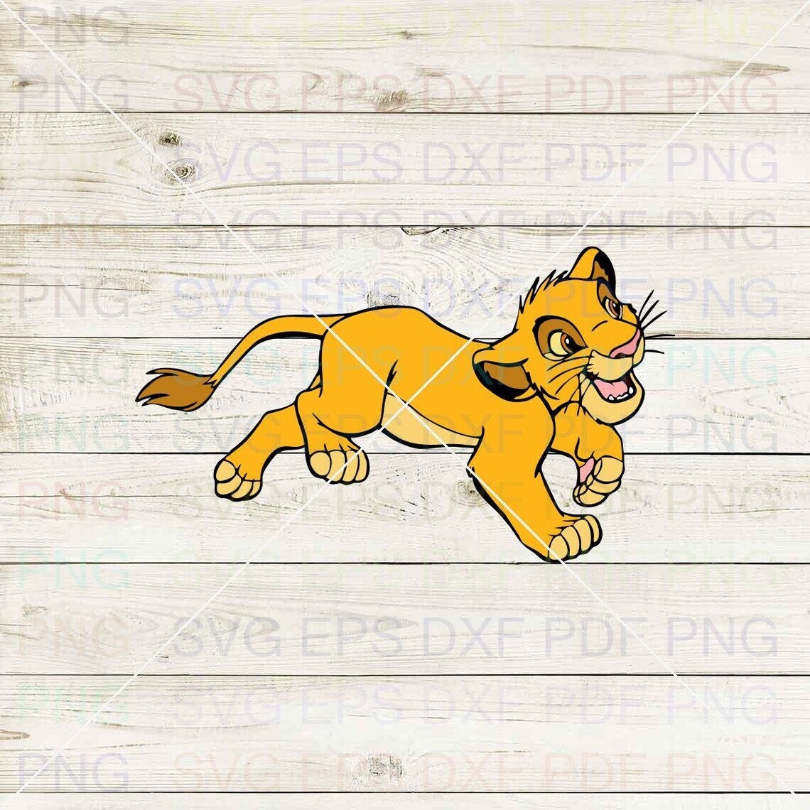 Simba_the_lion_king_003 Svg Dxf Eps Pdf Png, Cricut, Cutting File ...