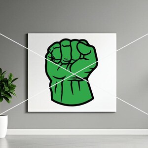 Hulk_hand_face_silhouette_026 Svg Dxf Eps Pdf Png, Cricut, Cutting File ...
