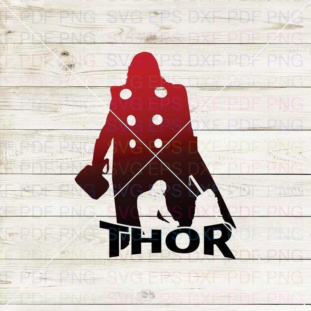 Thor_silhouette Svg Dxf Eps Pdf Png, Cricut, Cutting File, Vector ...