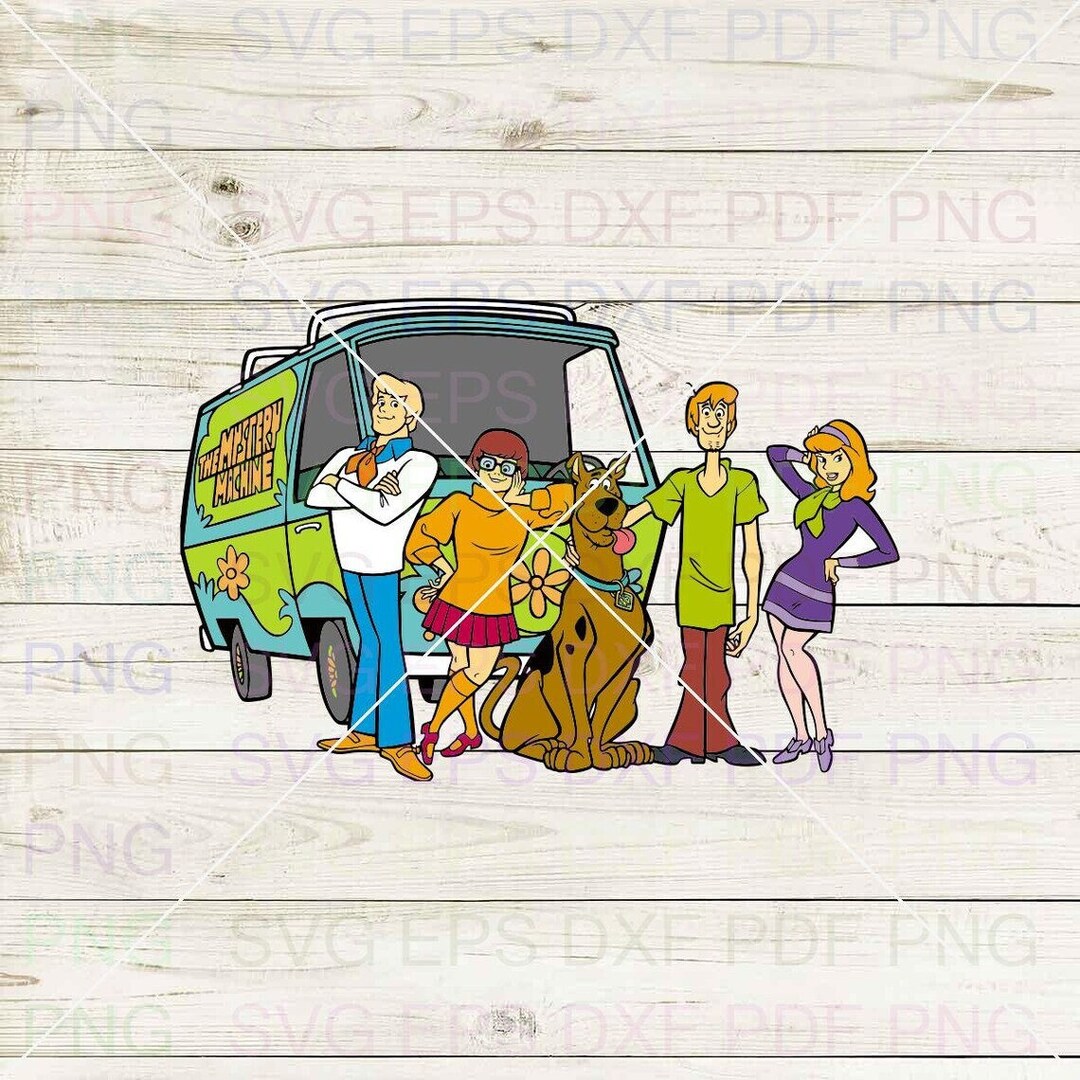 Velma_daphne_shaggy_fred_friends_scooby_doo_020 Svg Dxf Eps Pdf Png ...