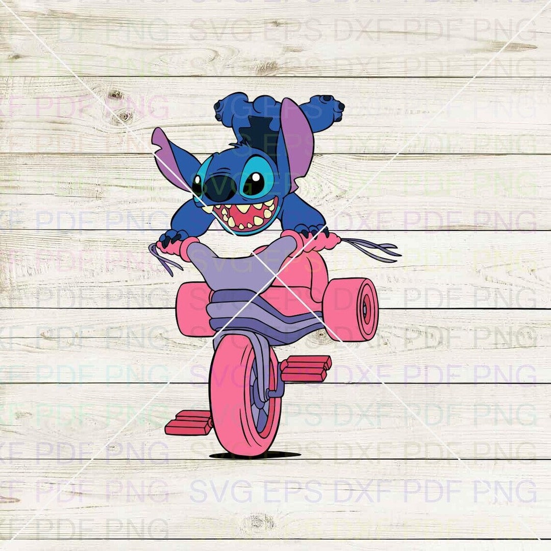 Riding_tricycle_lilo_and_stitch_026 Svg Dxf Eps Pdf Png, Cricut ...