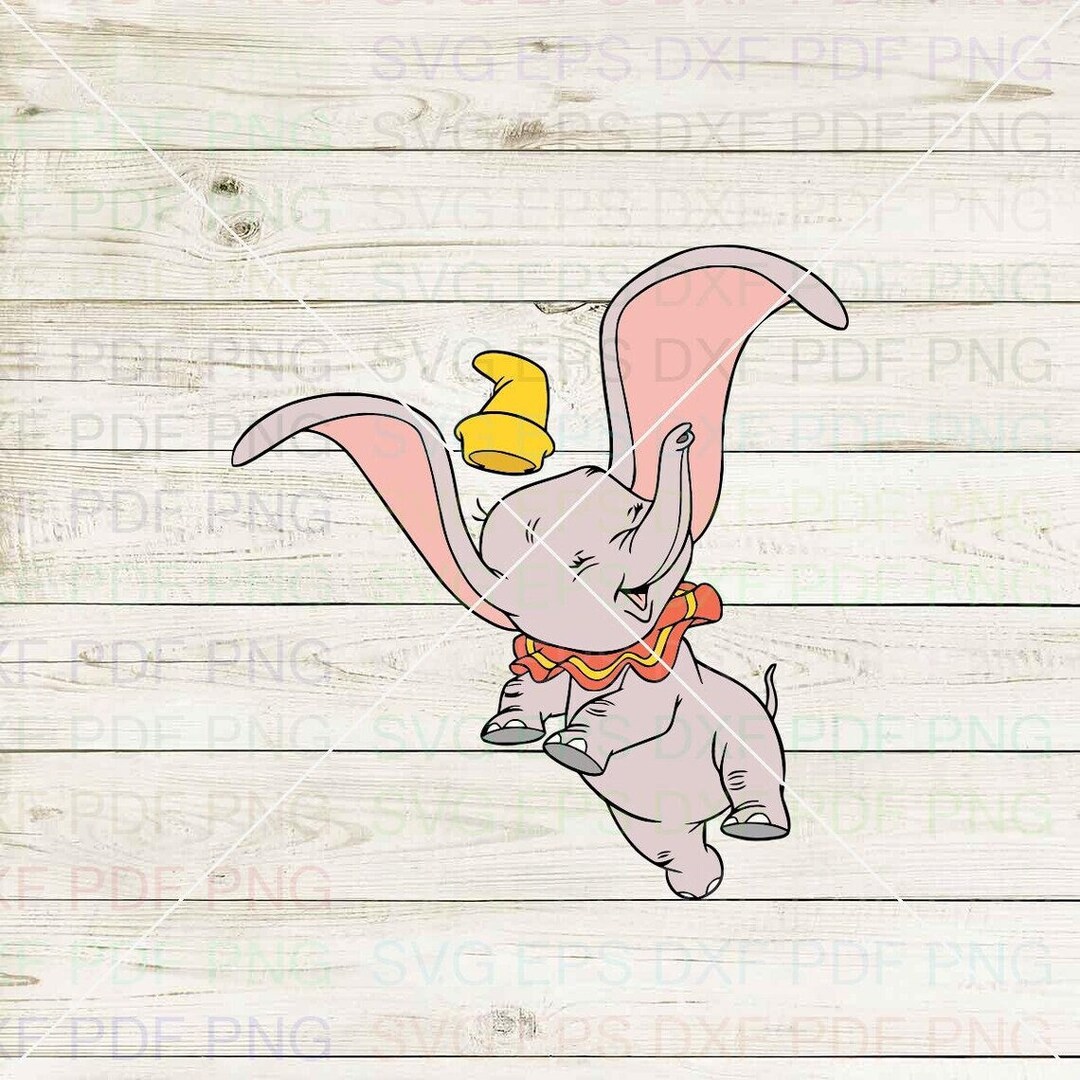Dumbo_009 Svg Dxf Eps Pdf Png, Cricut, Cutting File, Vector, Clipart ...