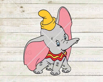 Dumbo_with_his_jumbo_mother_faces_dumbo Svg Outline Dxf Eps Pdf Png ...
