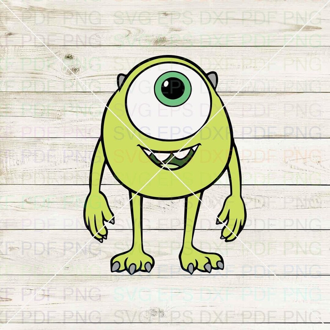 Mike_wazowski_monsters_inc_001 Svg Dxf Eps Pdf Png, Cricut, Cutting ...