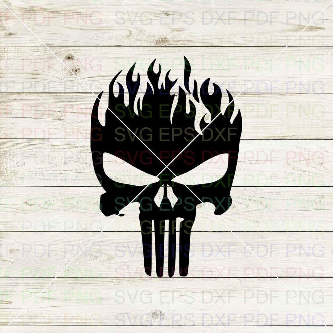 Punisher_silhouette_022 Svg Dxf Eps Pdf Png, Cricut, Cutting File ...