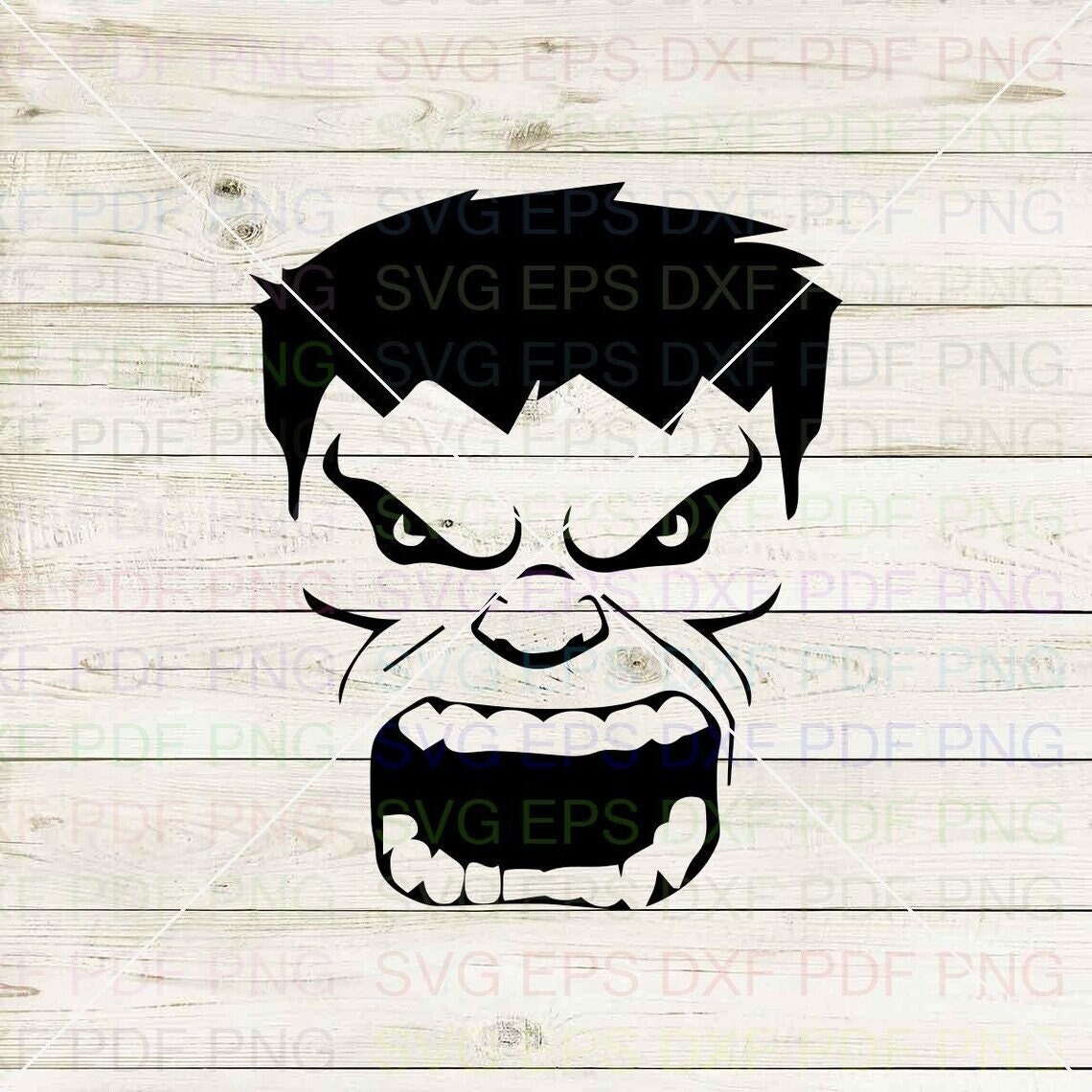 Hulk_hand_face_silhouette_021 Svg Dxf Eps Pdf Png, Cricut, Cutting File ...