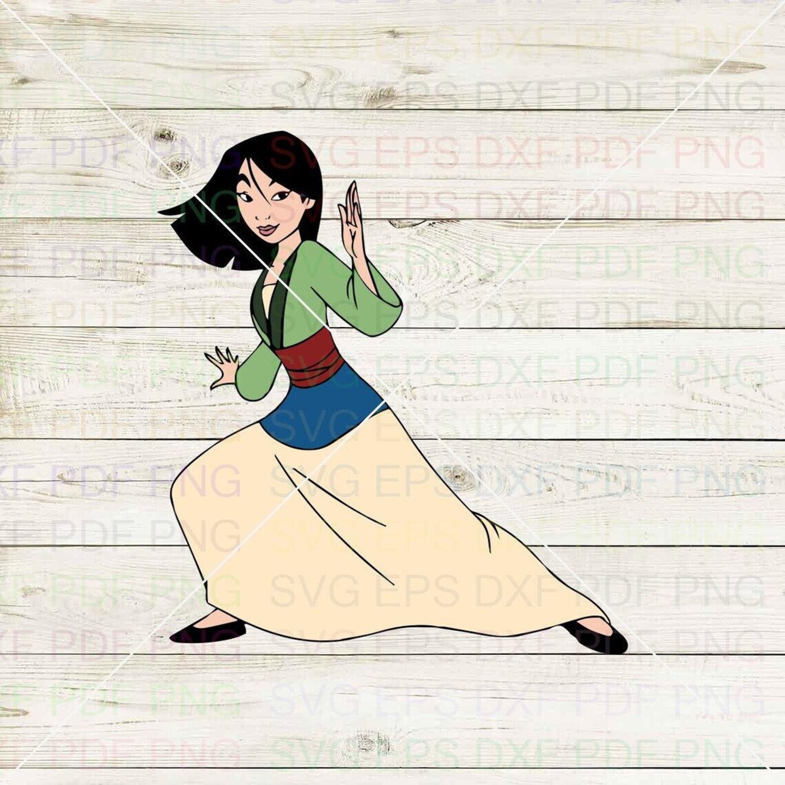 Mulan_004 Svg Dxf Eps Pdf Png, Cricut, Cutting File, Vector, Clipart ...
