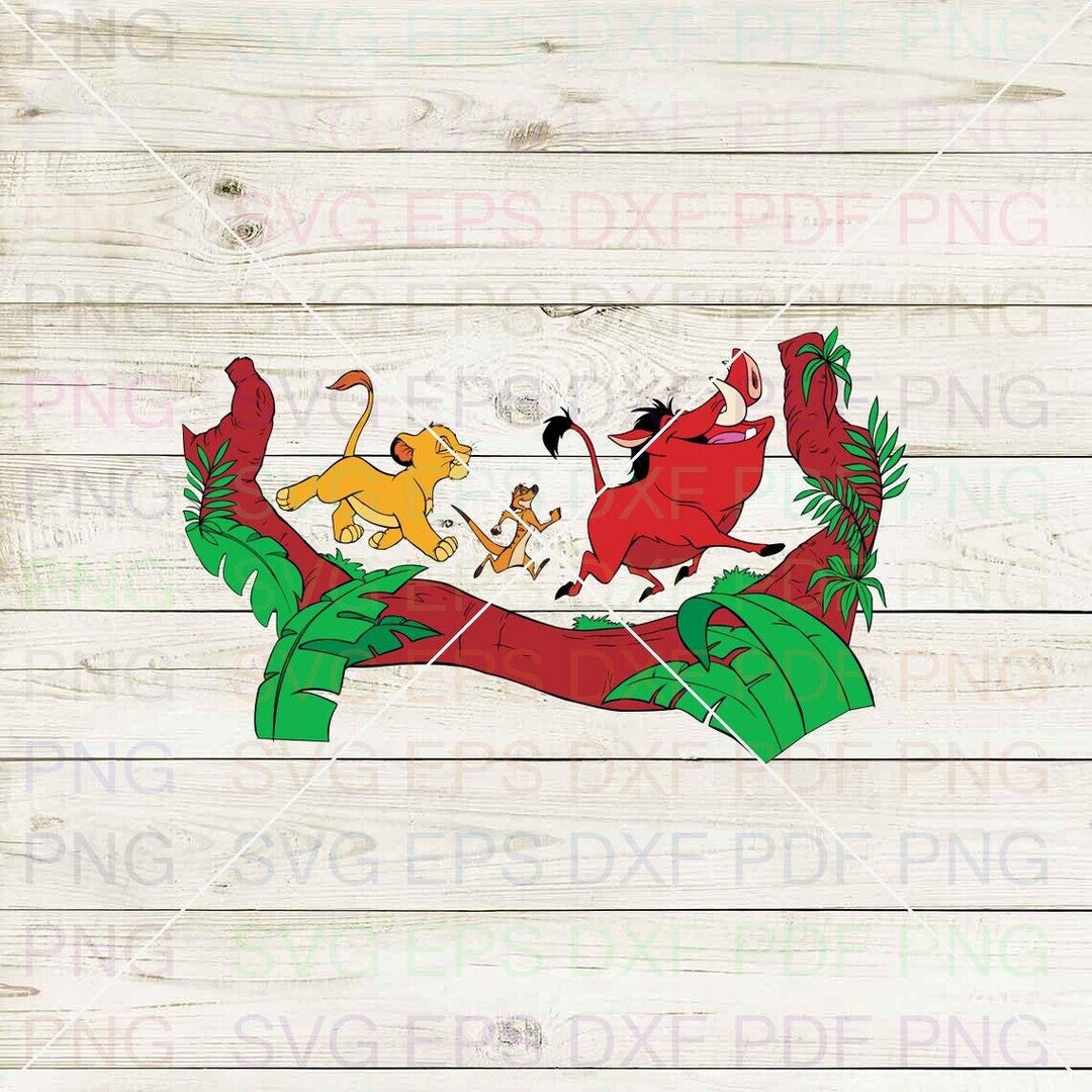 Timon_and_pumbaa_the_lion_king_031 Svg Dxf Eps Pdf Png, Cricut, Cutting ...