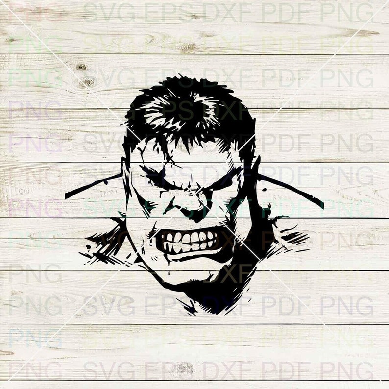 Hulk_hand_face_silhouette_031 Svg Dxf Eps Pdf Png, Cricut, Cutting File ...