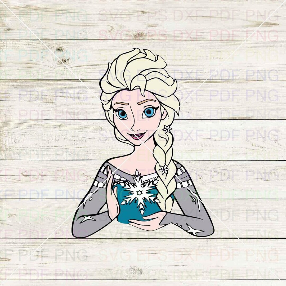 Elsa_frozen_003 Svg Dxf Eps Pdf Png, Cricut, Cutting File, Vector ...