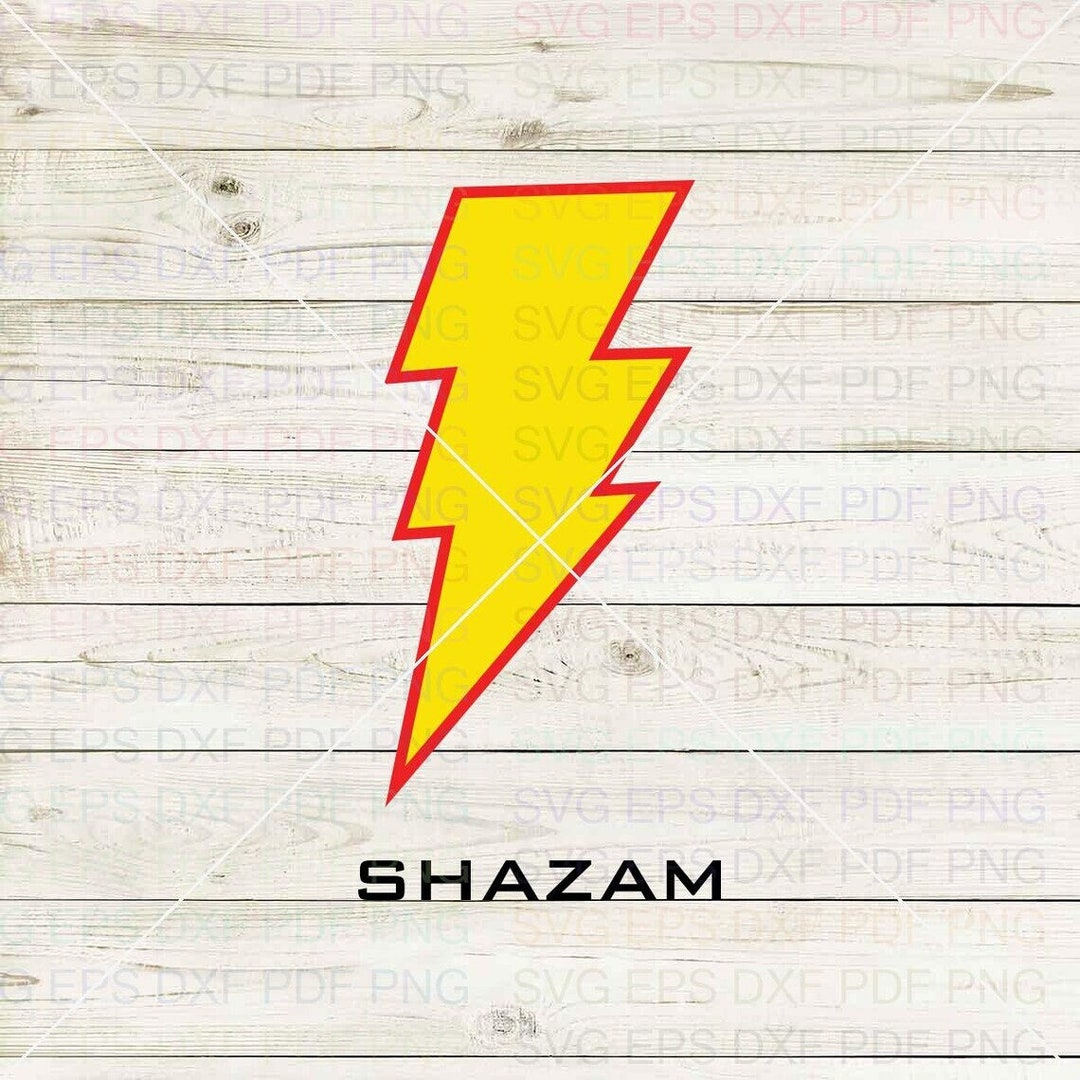 Shazam_svg Svg Dxf Eps Pdf Png, Cricut, Cutting File, Vector, Clipart ...