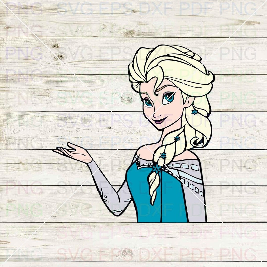 Elsa_frozen_005 Svg Dxf Eps Pdf Png, Cricut, Cutting File, Vector ...