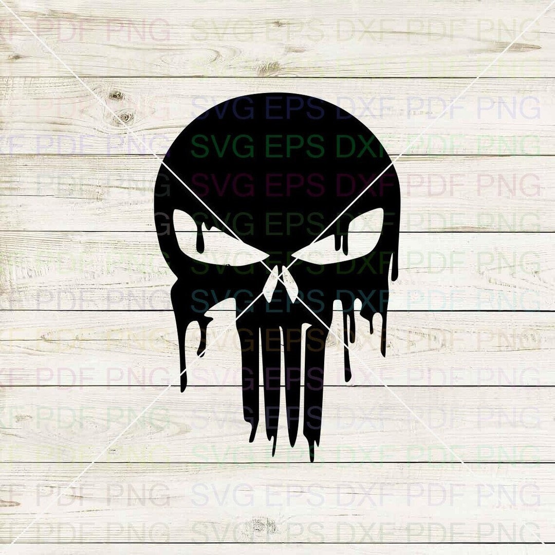 Punisher_silhouette_026 Svg Dxf Eps Pdf Png, Cricut, Cutting File ...