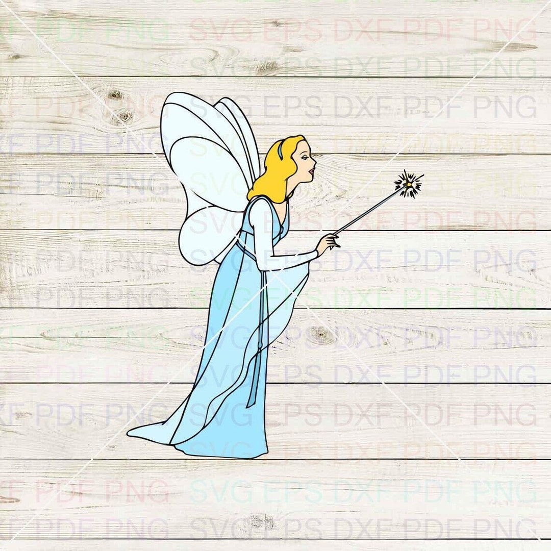 Blue_fairy_pinocchio_012 Svg Dxf Eps Pdf Png, Cricut, Cutting File ...