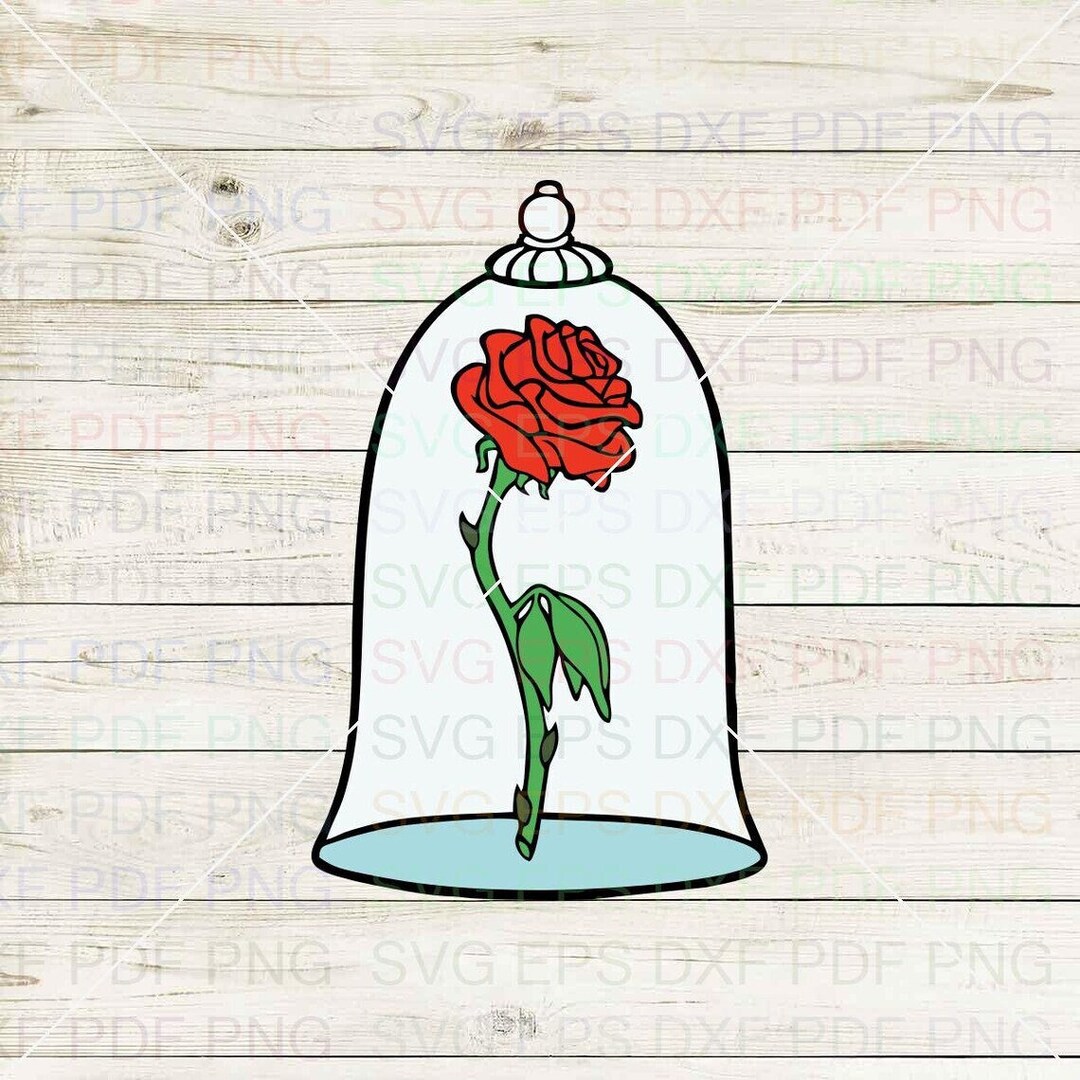 Enchanted_rose_beauty_and_the_beast_036 Svg Dxf Eps Pdf Png, Cricut ...