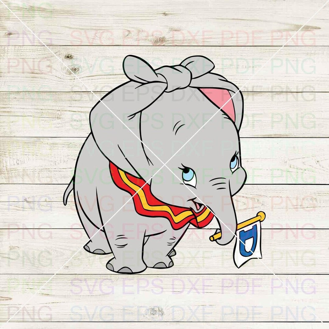 Dumbo_026 Svg Dxf Eps Pdf Png, Cricut, Cutting File, Vector, Clipart ...