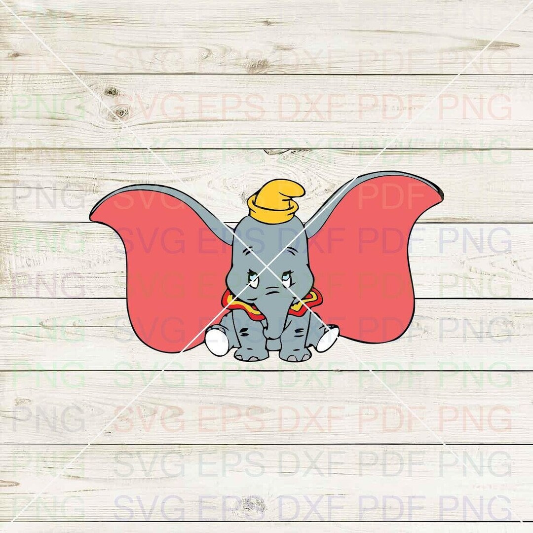 Dumbo_046 Svg Dxf Eps Pdf Png, Cricut, Cutting File, Vector, Clipart ...