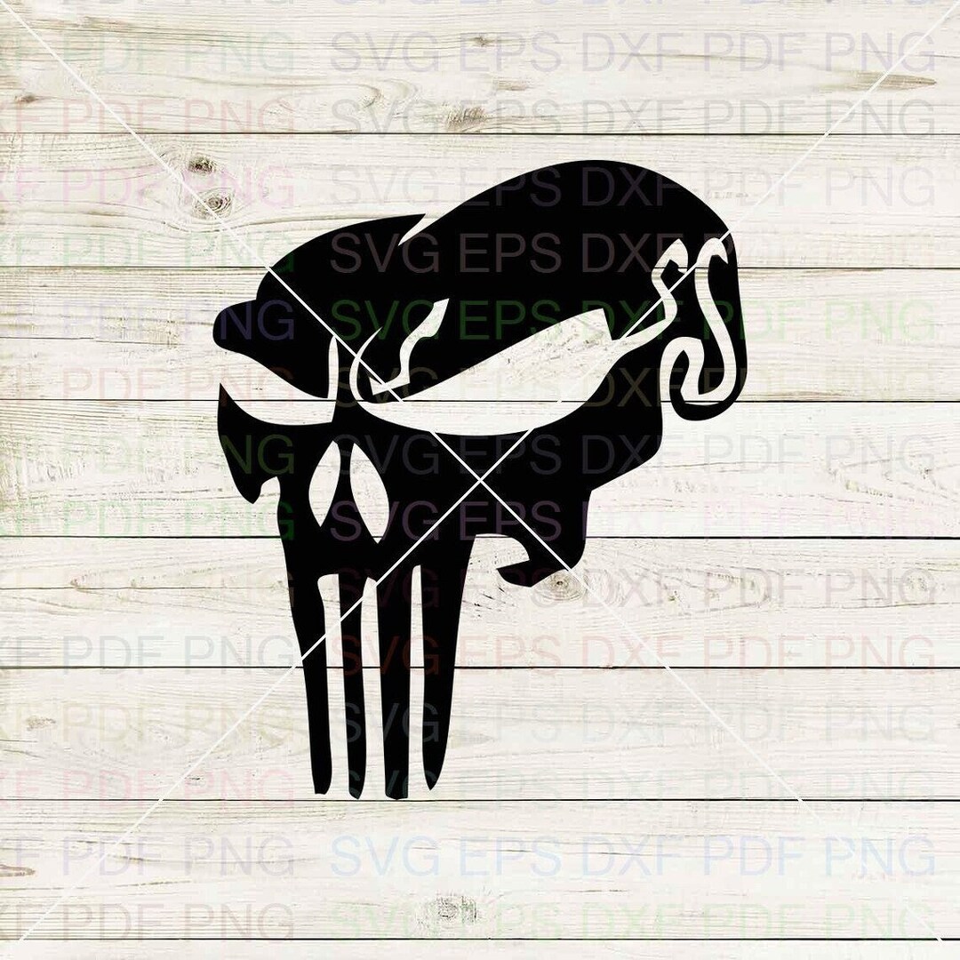 Punisher_silhouette_016 Svg Dxf Eps Pdf Png, Cricut, Cutting File ...