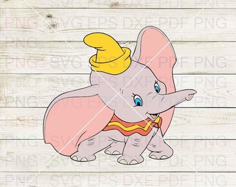 Dumbo_with_his_jumbo_mother_faces_dumbo Svg Outline Dxf Eps Pdf Png ...