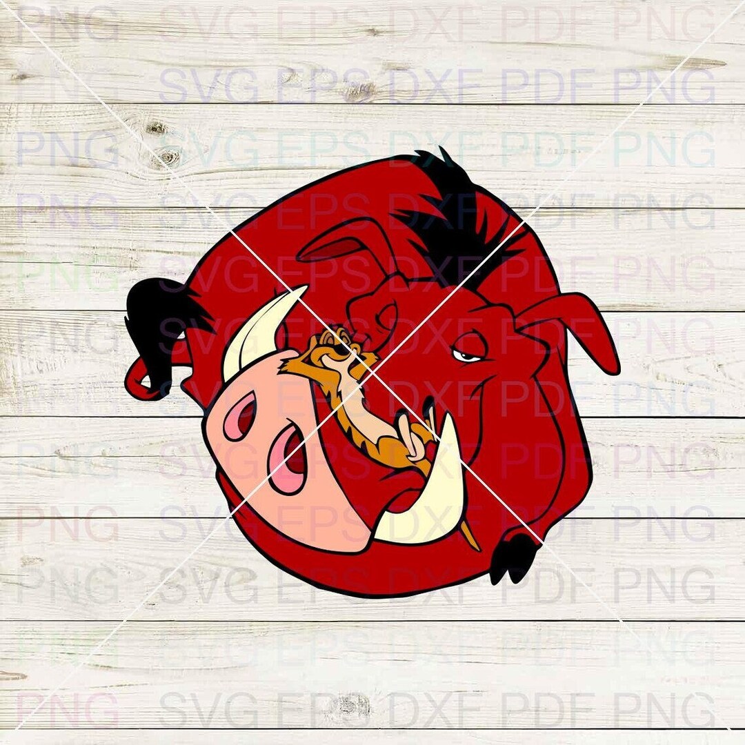 Timon_and_pumbaa_the_lion_king_011 Svg Dxf Eps Pdf Png, Cricut, Cutting ...