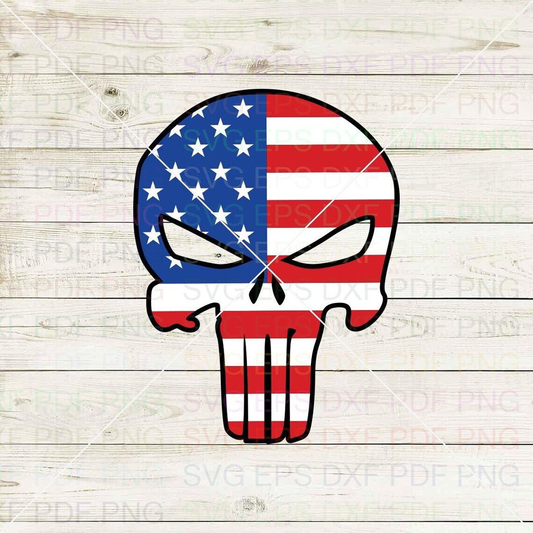 Punisher_silhouette_036 Svg Dxf Eps Pdf Png, Cricut, Cutting File ...