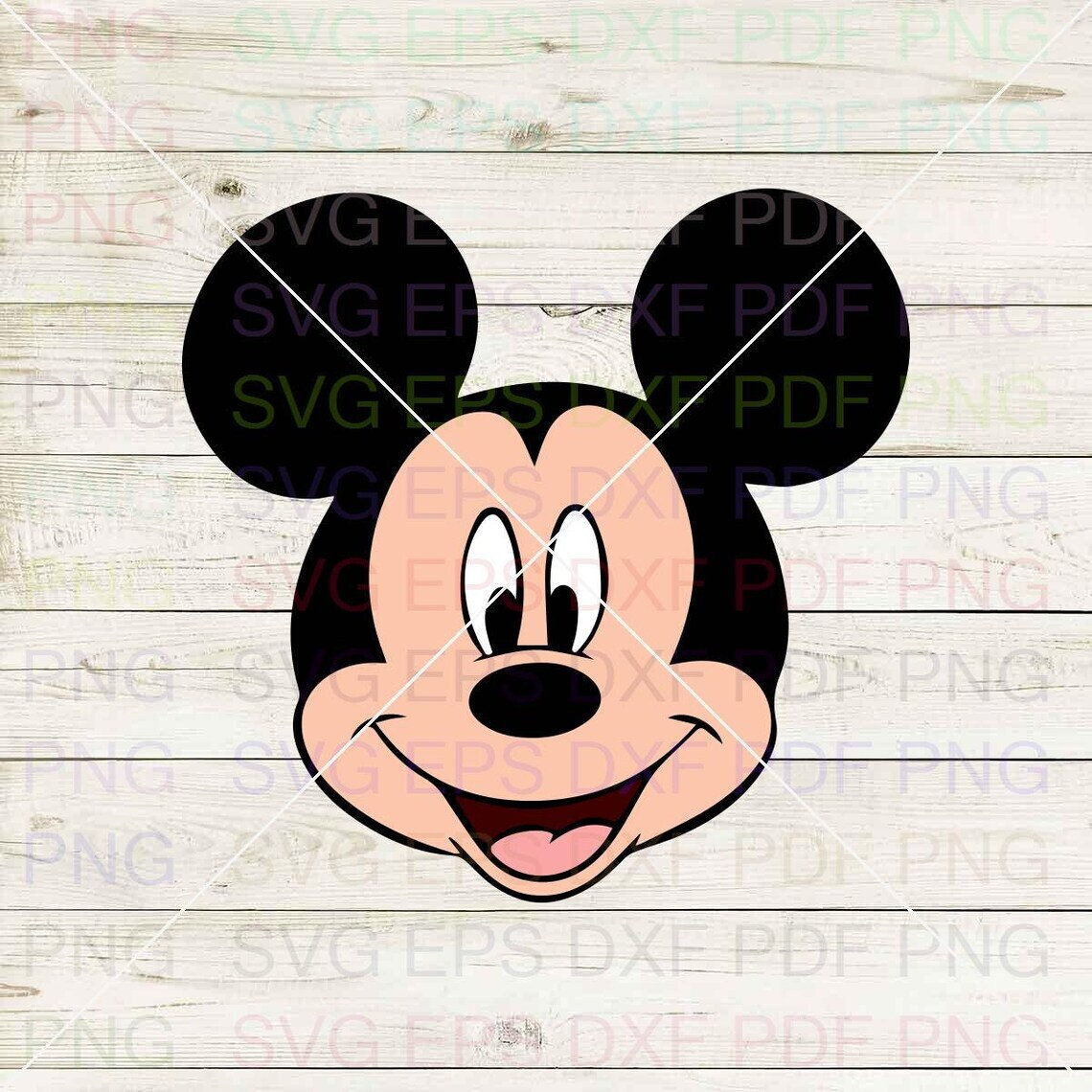 Face_smile_mickey_mouse_020 Svg Dxf Eps Pdf Png, Cricut, Cutting File ...