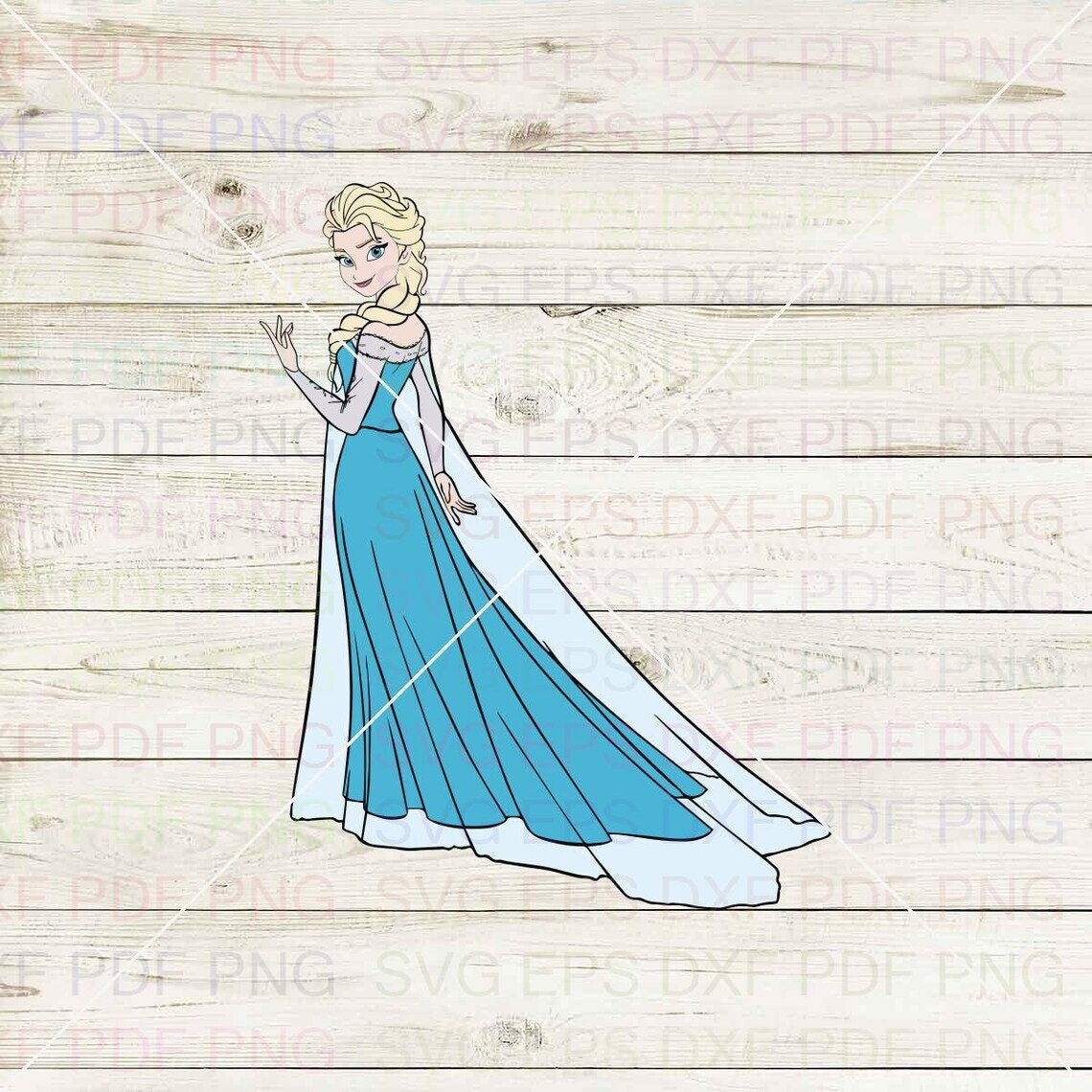 Elsa_frozen_007 Svg Dxf Eps Pdf Png, Cricut, Cutting File, Vector ...