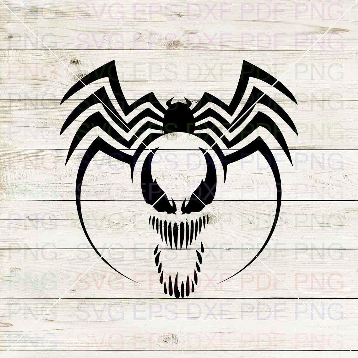 Venom_silhouette_013 Svg Dxf Eps Pdf Png, Cricut, Cutting File, Vector ...