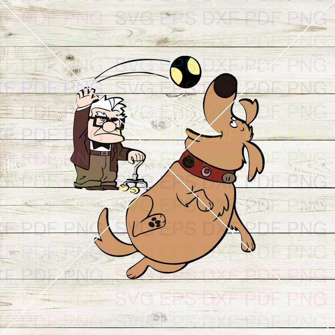Carl_and_dog_dug_up_011 Svg Dxf Eps Pdf Png, Cricut, Cutting File ...