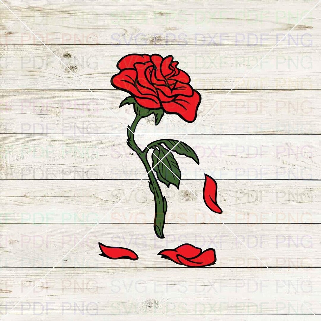 Enchanted_rose_beauty_and_the_beast_058 Svg Dxf Eps Pdf Png, Cricut ...