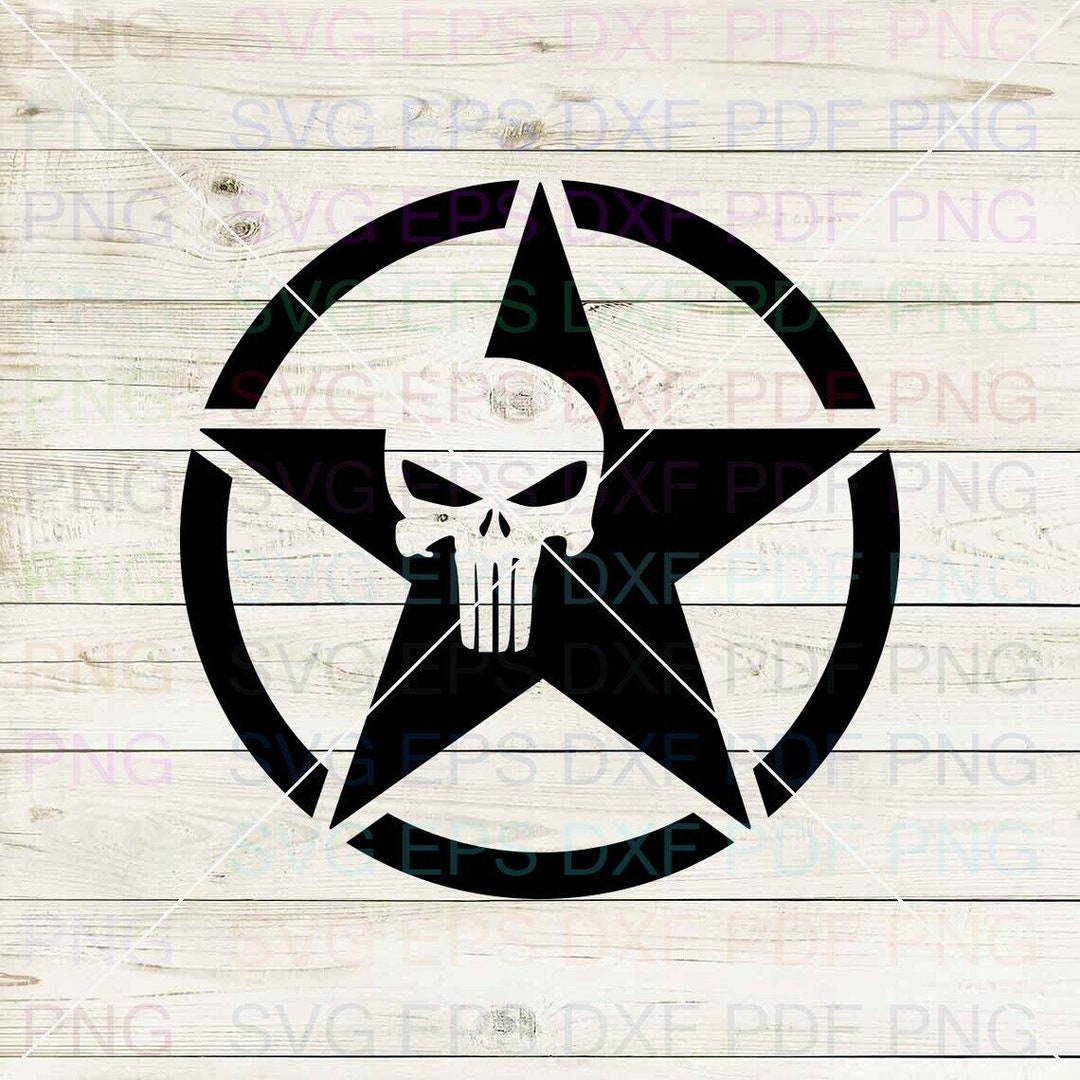 Punisher_silhouette_037 Svg Dxf Eps Pdf Png, Cricut, Cutting File ...
