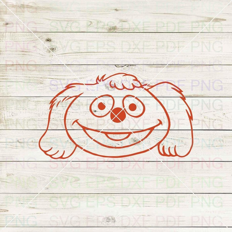 Baby_rowlf_outline_muppet_babies_013 Svg Dxf Eps Pdf Png, Cricut ...