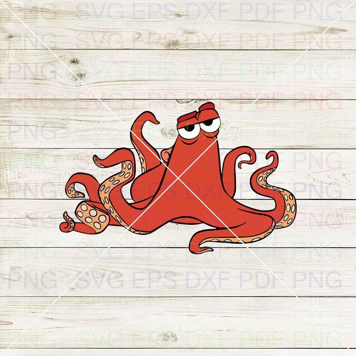 Hank_the_octopus_finding_nemo_015 Svg Dxf Eps Pdf Png, Cricut, Cutting ...