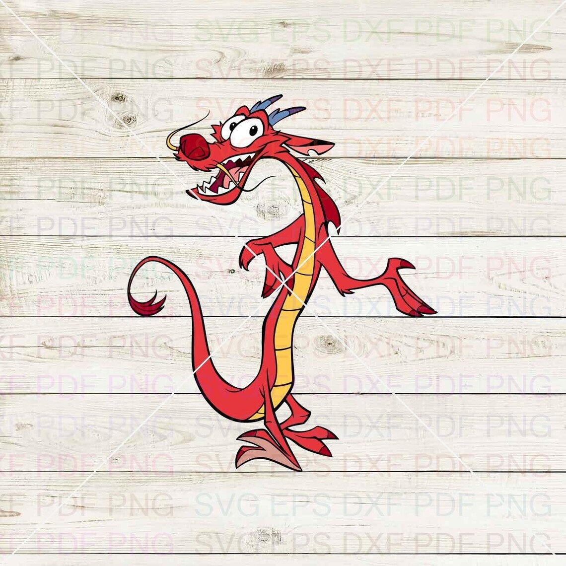Mushu_mulan_010 Svg Dxf Eps Pdf Png, Cricut, Cutting File, Vector ...