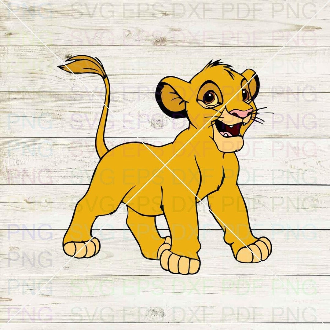Simba_the_lion_king_001 Svg Dxf Eps Pdf Png, Cricut, Cutting File ...