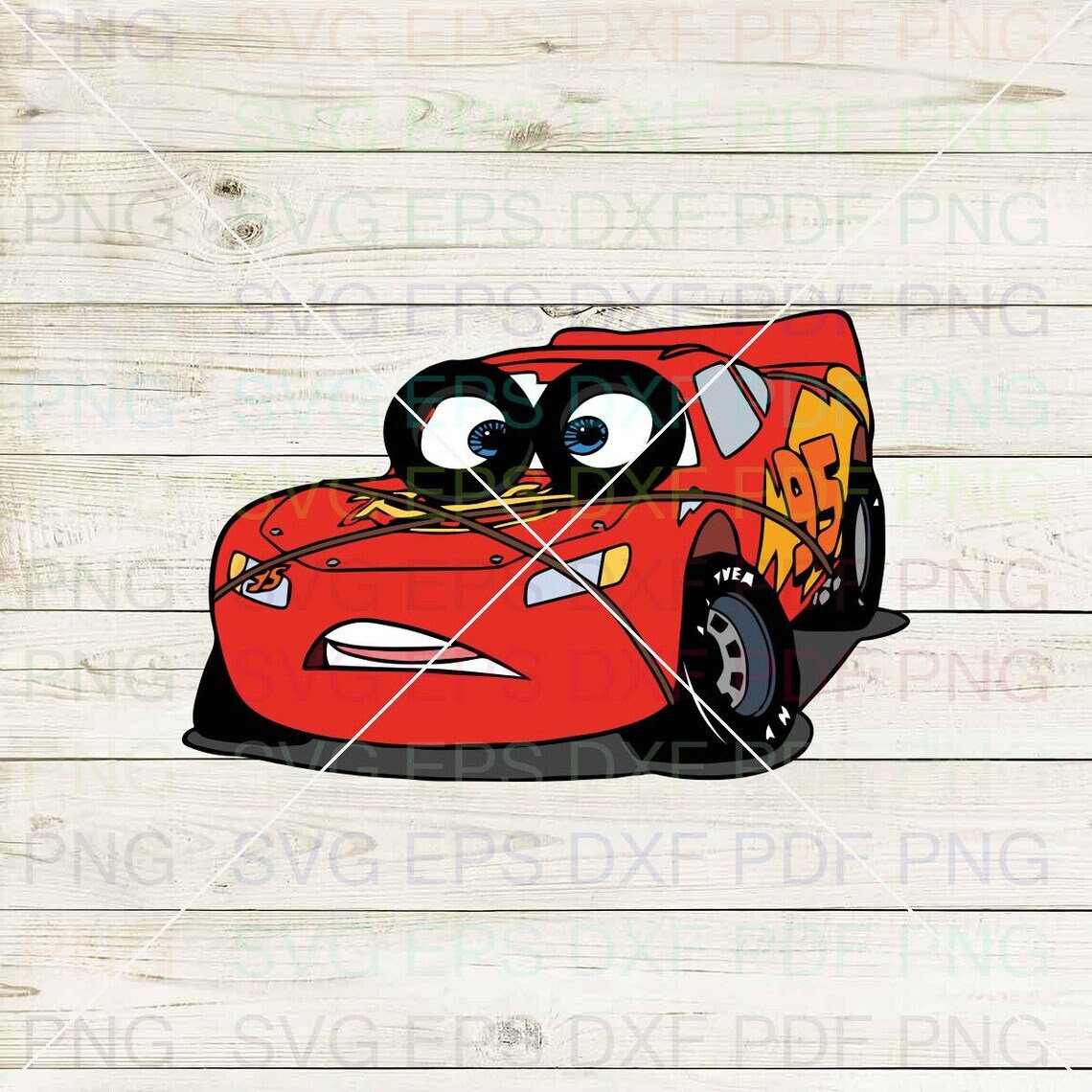 Lightning_mcqueen_car_cars_002 Svg Dxf Eps Pdf Png, Cricut, Cutting ...