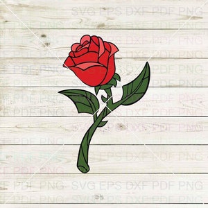 Enchanted_rose_beauty_and_the_beast_057 Svg Dxf Eps Pdf Png, Cricut ...