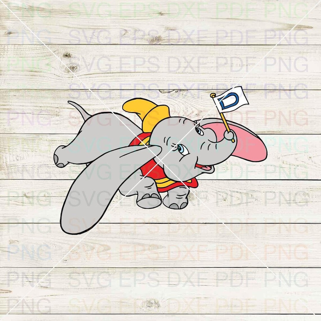 Dumbo_013 Svg Dxf Eps Pdf Png, Cricut, Cutting File, Vector, Clipart ...