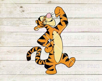 Tigger_half_winnie_the_pooh Svg Outline Dxf Eps Pdf Png, Cricut ...