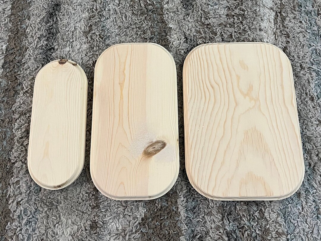 Unfinished Wood Plaques With Rounded Edges 3.5", 5.5", 7.5" X 6"-18 ...