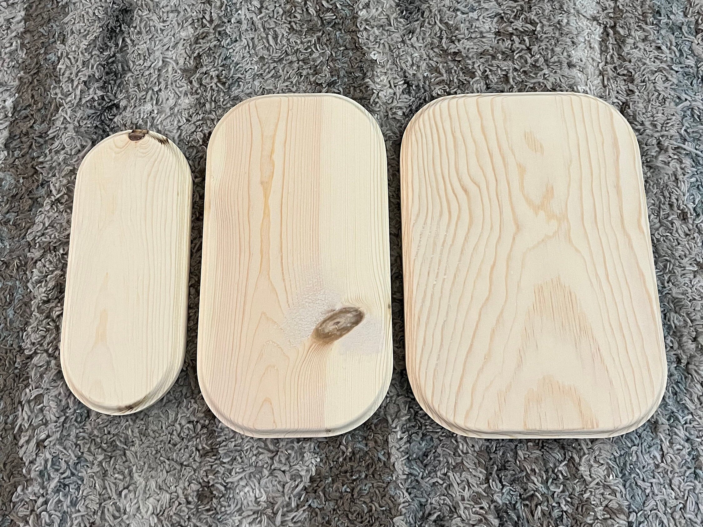 Unfinished Wood Plaques With Rounded Edges 3.5", 5.5", 7.5" X 6"-18 ...