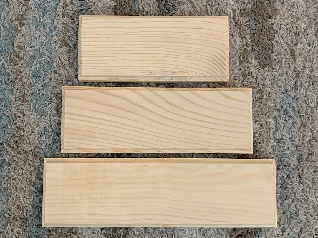 Unfinished Wood Beveled Plaques 3.5" X 6-22” Wide 3/4in Thick / Pine ...