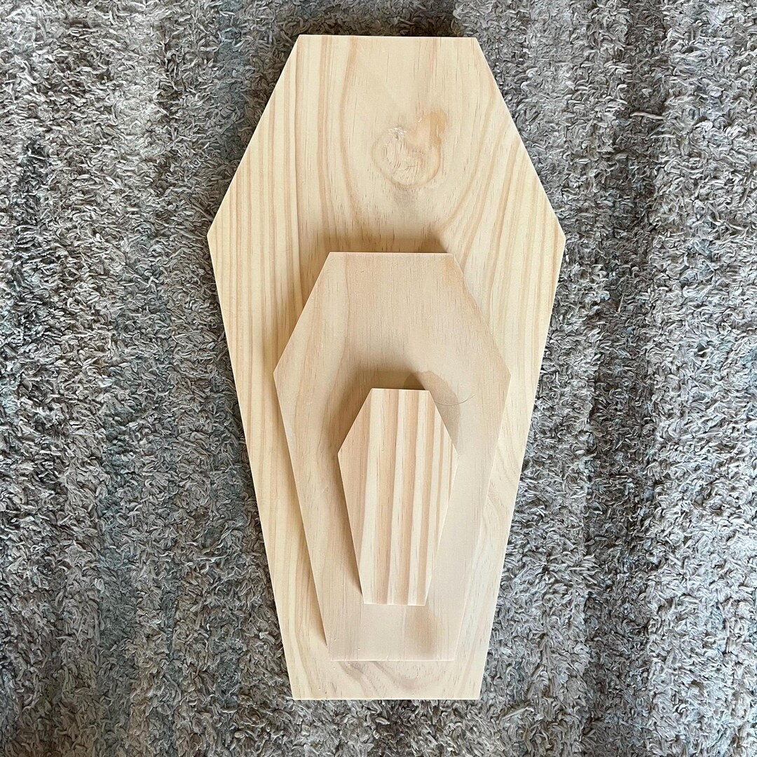 Unfinished Wood Coffin Decor: DIY Halloween Porch Sign - Etsy