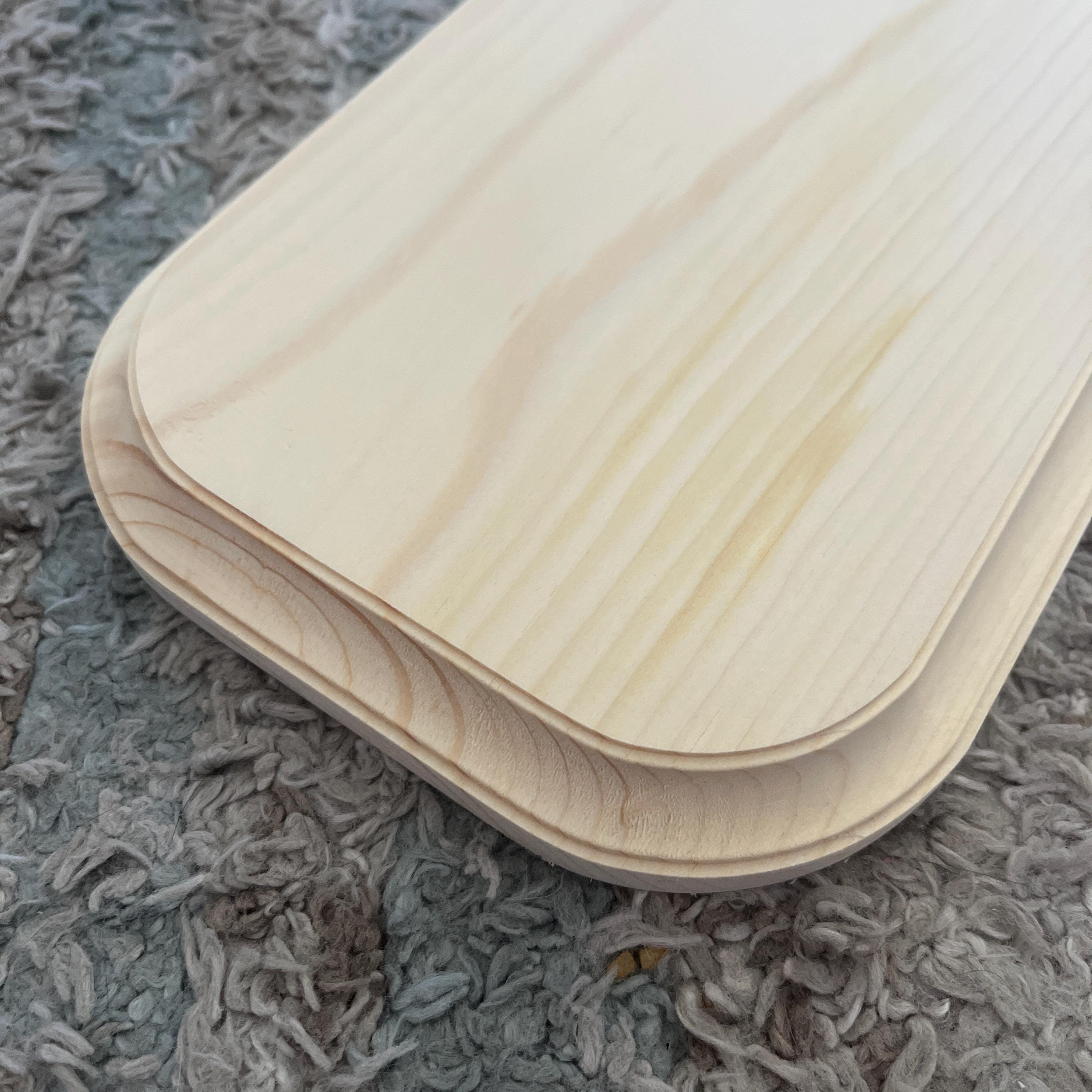 Unfinished Round Edge Wood Plaques With Classic Cove Profile 3.5", 5.5 ...