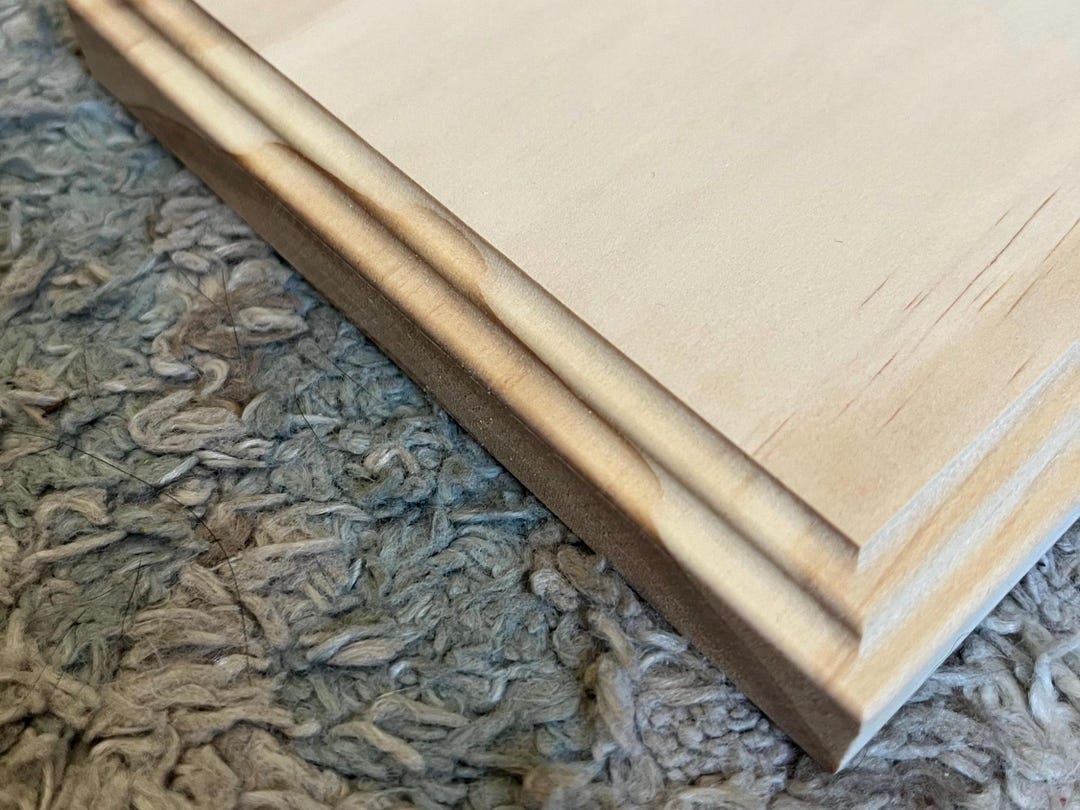 Unfinished Pine Wood Plaques W/ Twin Step Ogee Edge 3.5", 5.5", 7.5" X ...